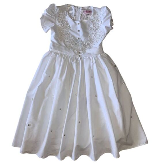 Dresses | 3 Angel Communion Flower Girl Pearl Beaded Lace 45 | Poshmark